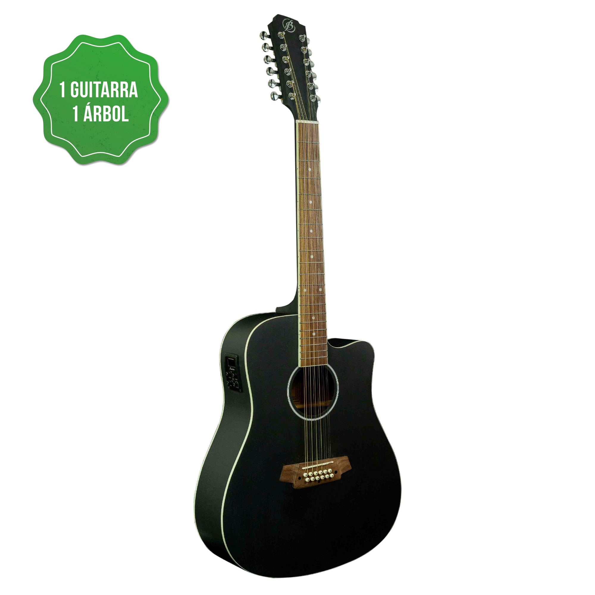 Guitarra Electroacústica Docerola Mahogany Negra 42"- Bridge Doctor